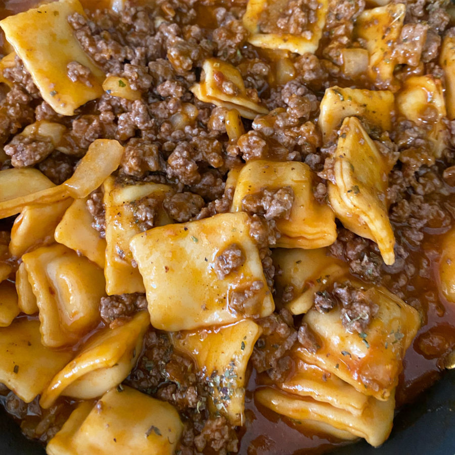 Semi-Homemade Mini Ravioli Dish - Katie Drane