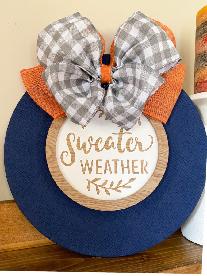 {DIY} Navy Charger Plate Fall Decor - Katie Drane