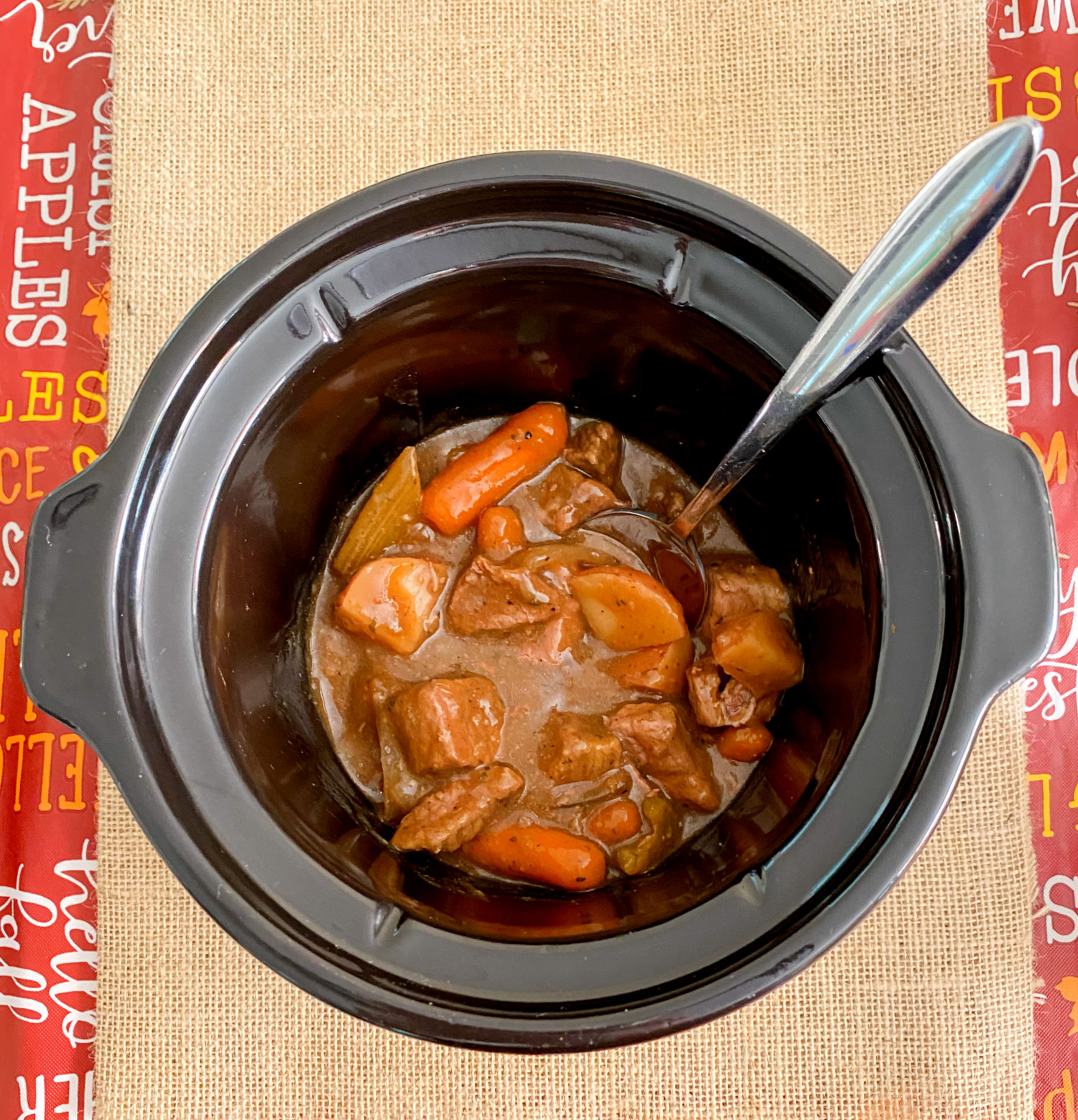Crock Pot Beef Stew {for One} - Katie Drane Blog